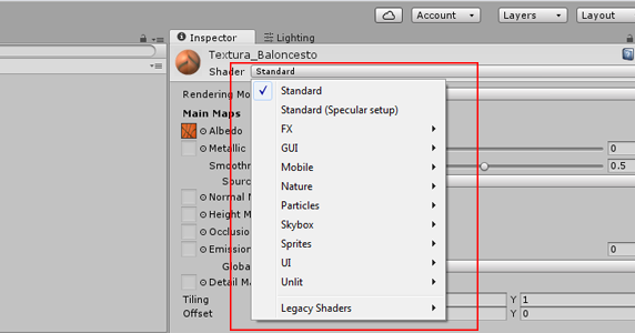 Aprende a programar: Materiales Unity 5. Tipos de Shaders. Parte 2 de 3