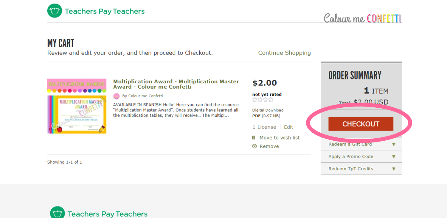 Guía TpT Guide ♥ 2 - Colour me Confetti