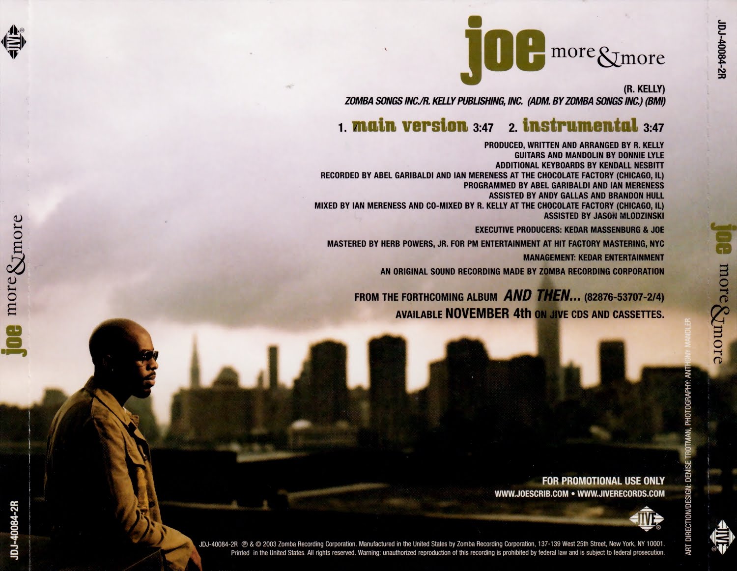 highest level of music: Joe - More & More-Promo-CDS-2003
