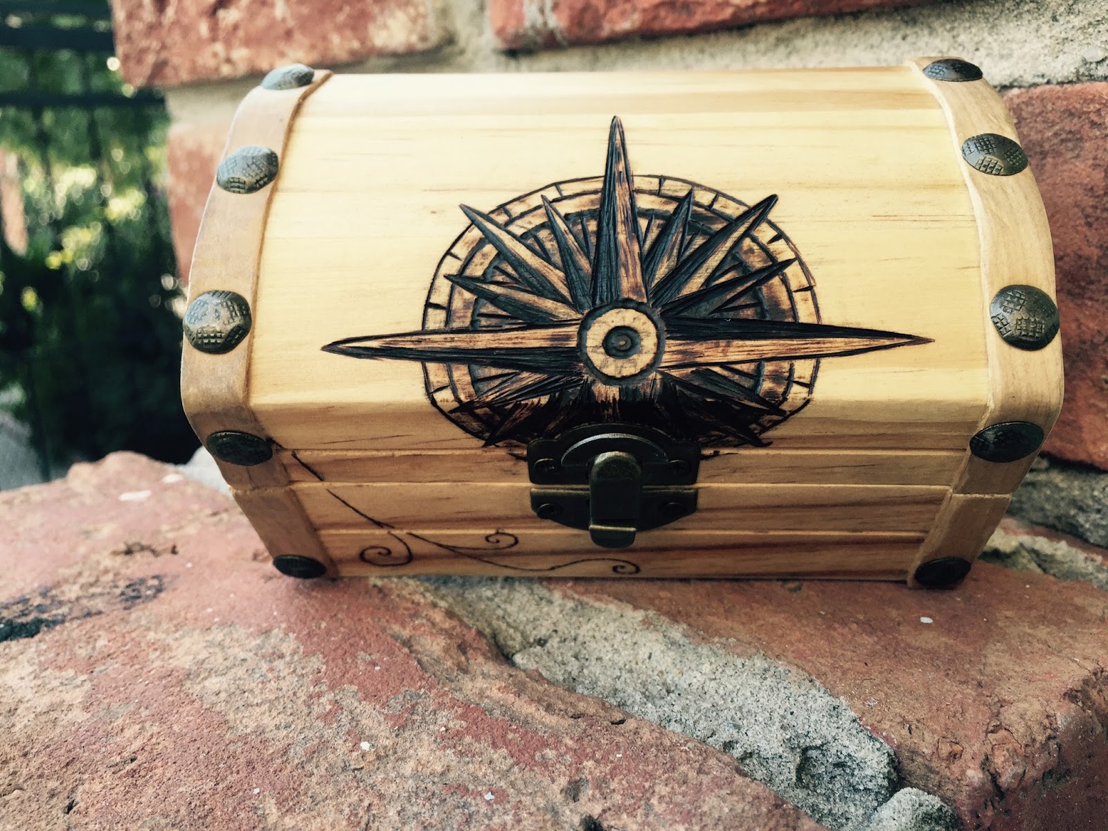 Walden Wood Pyrography: Compass Chest