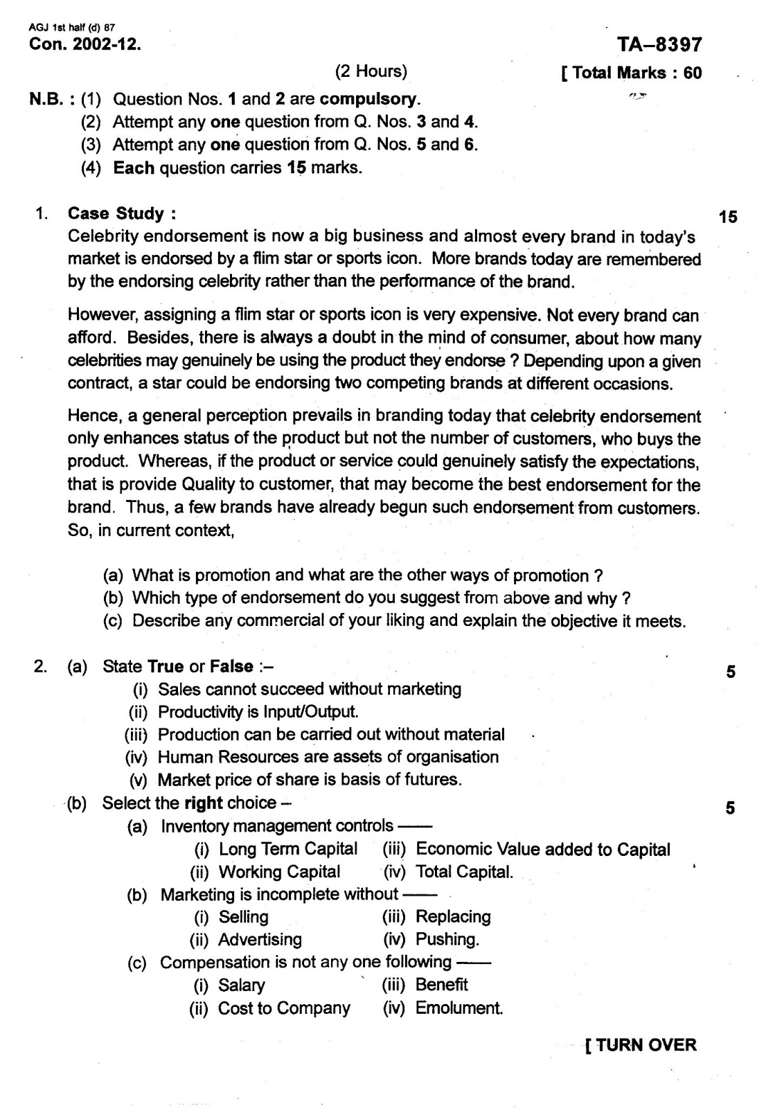 Question Papers Collection: FINANCIAL ACCOUNTING PAPER - VIII (BAF)