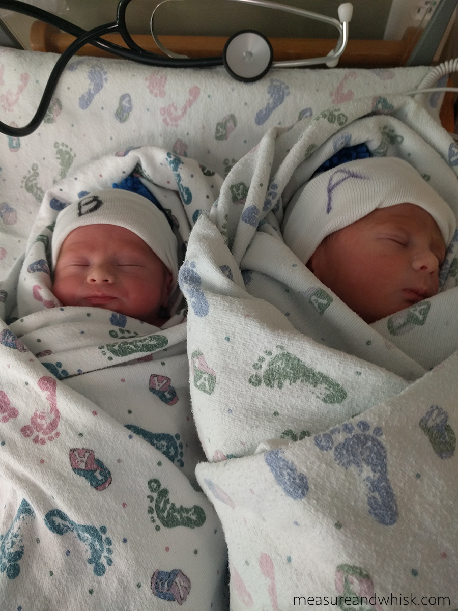 Twin Baby Birth Story | Measure & Whisk: Real food cooking with a dash ...