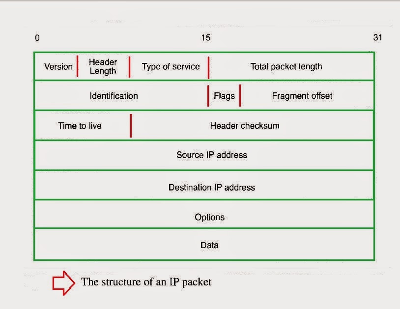 The structure of an IP packet | Network diagram world