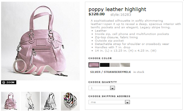 Gorgeous Handbags Boutique: Coach Poppy Leather Highlight Silver ...