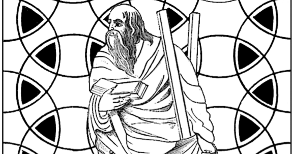 Color a Mosaic of Saint Andrew | Color The Bible