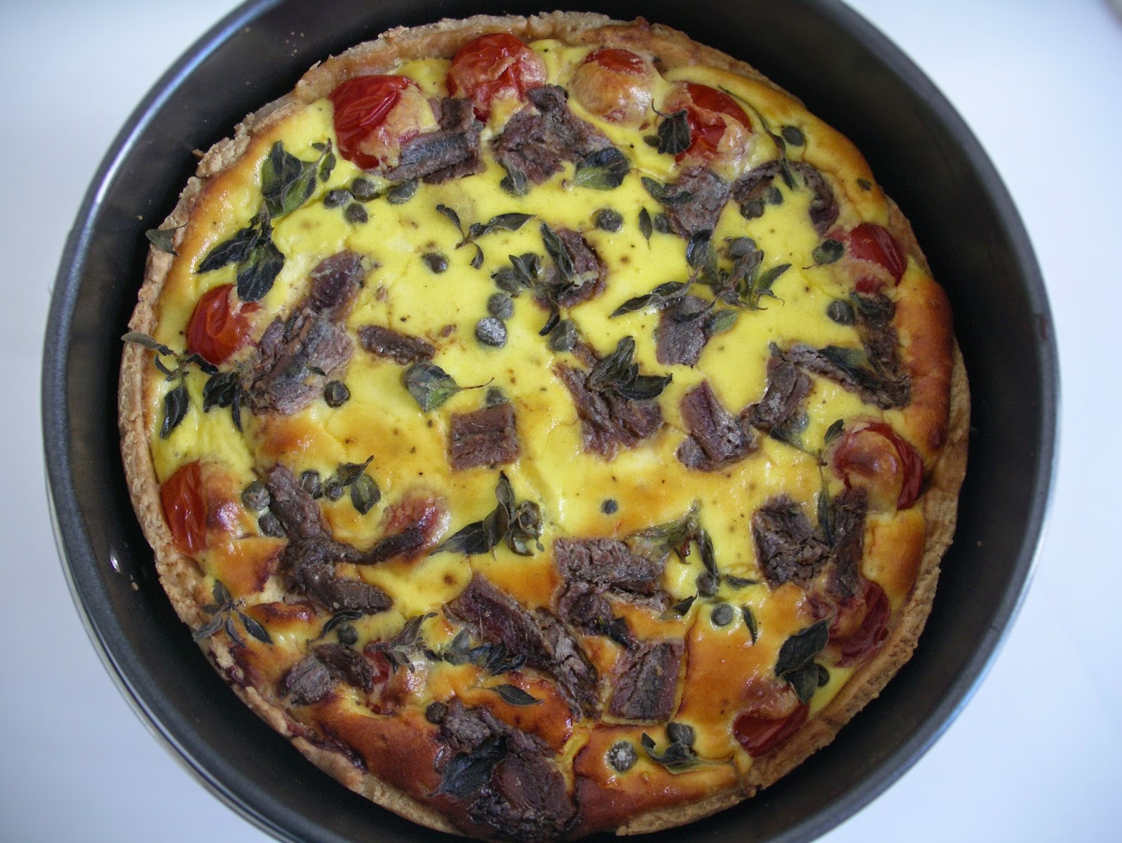 KITCHEN IN THE SAND: Mediterranean tart (eggplant, cherry tomatoes and ...