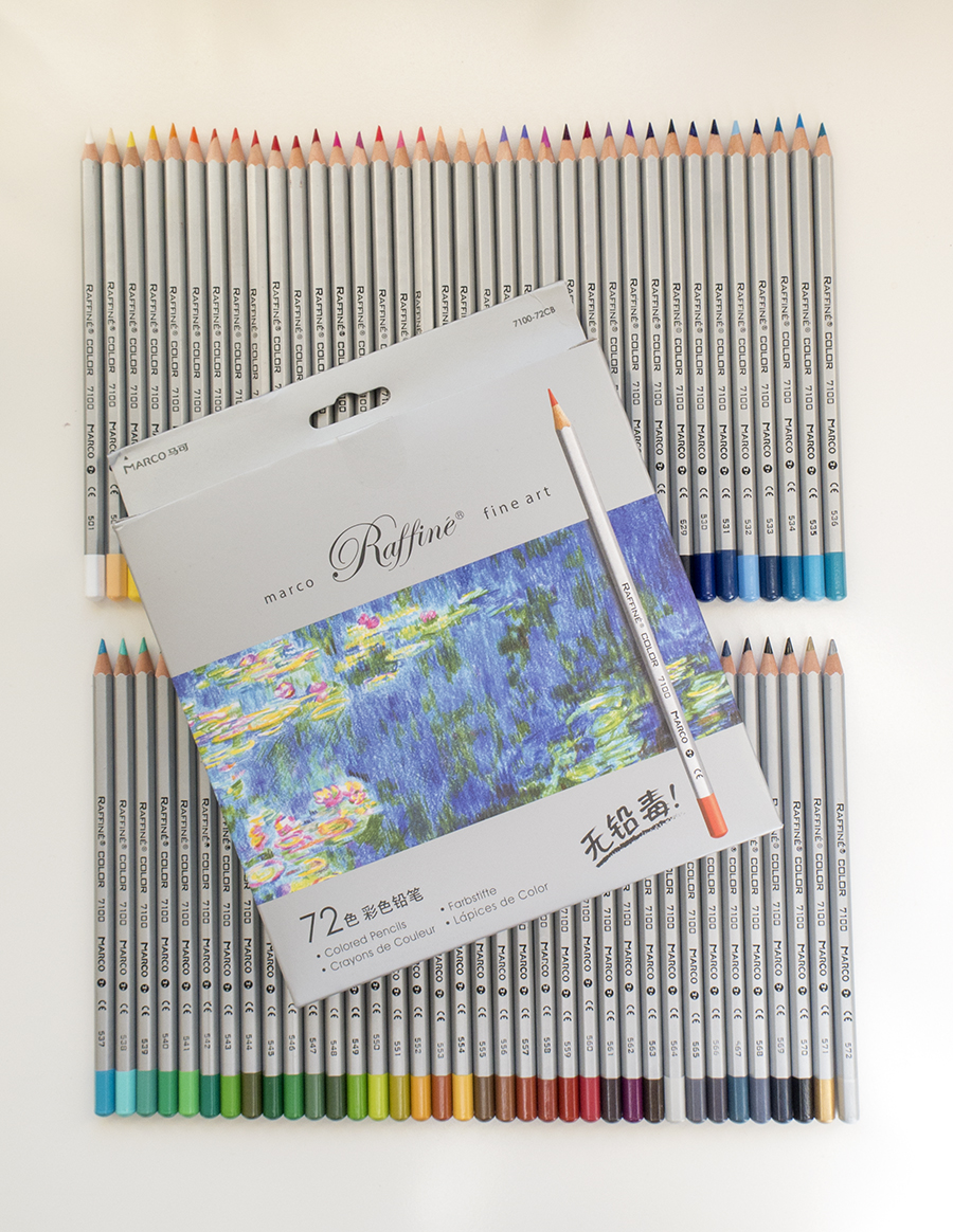 A million colours: Marco Raffiné pencils - swatch and first impression