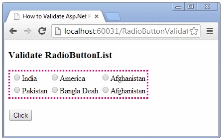 RadioButtonList Validation Using jQuery in Asp.Net « Asp.Net,MVC,C#.Net ...