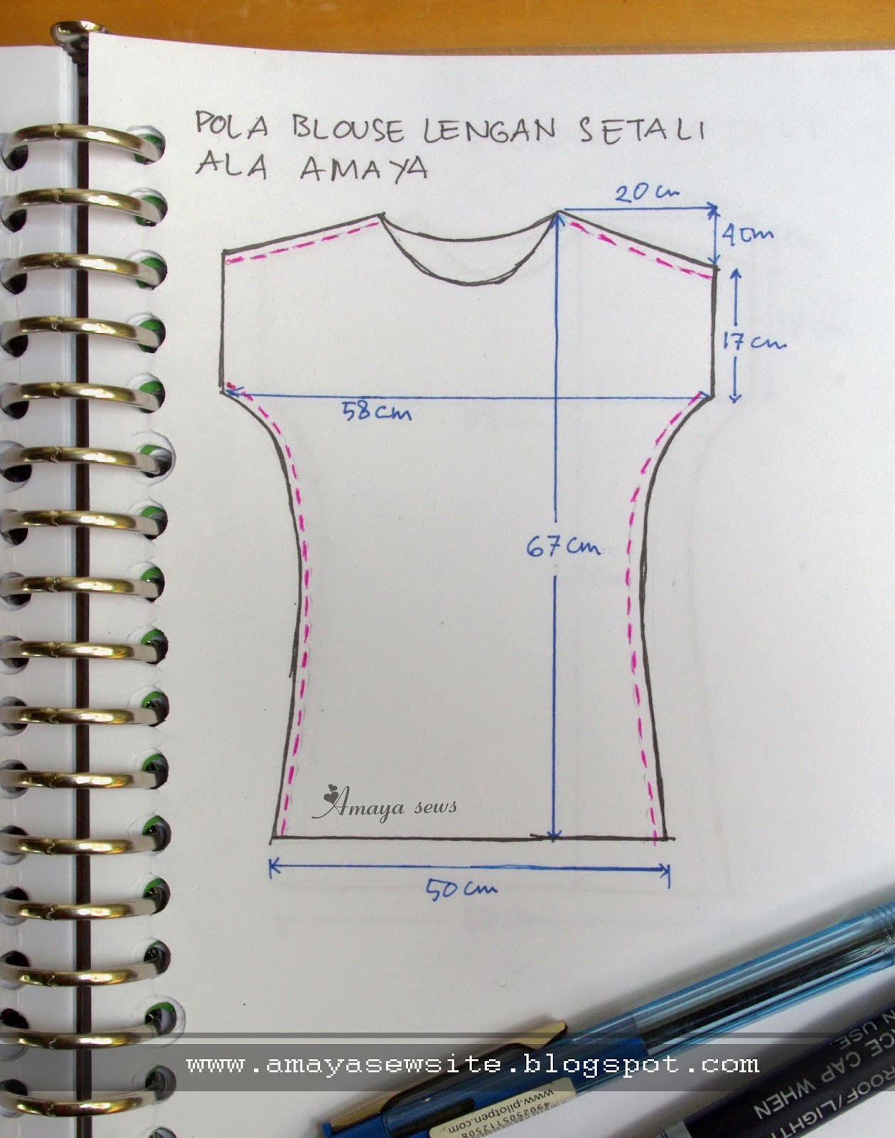 Amaya's Sew Site: Cara Menjahit Blouse Yang Sederhana Untuk Pemula ...