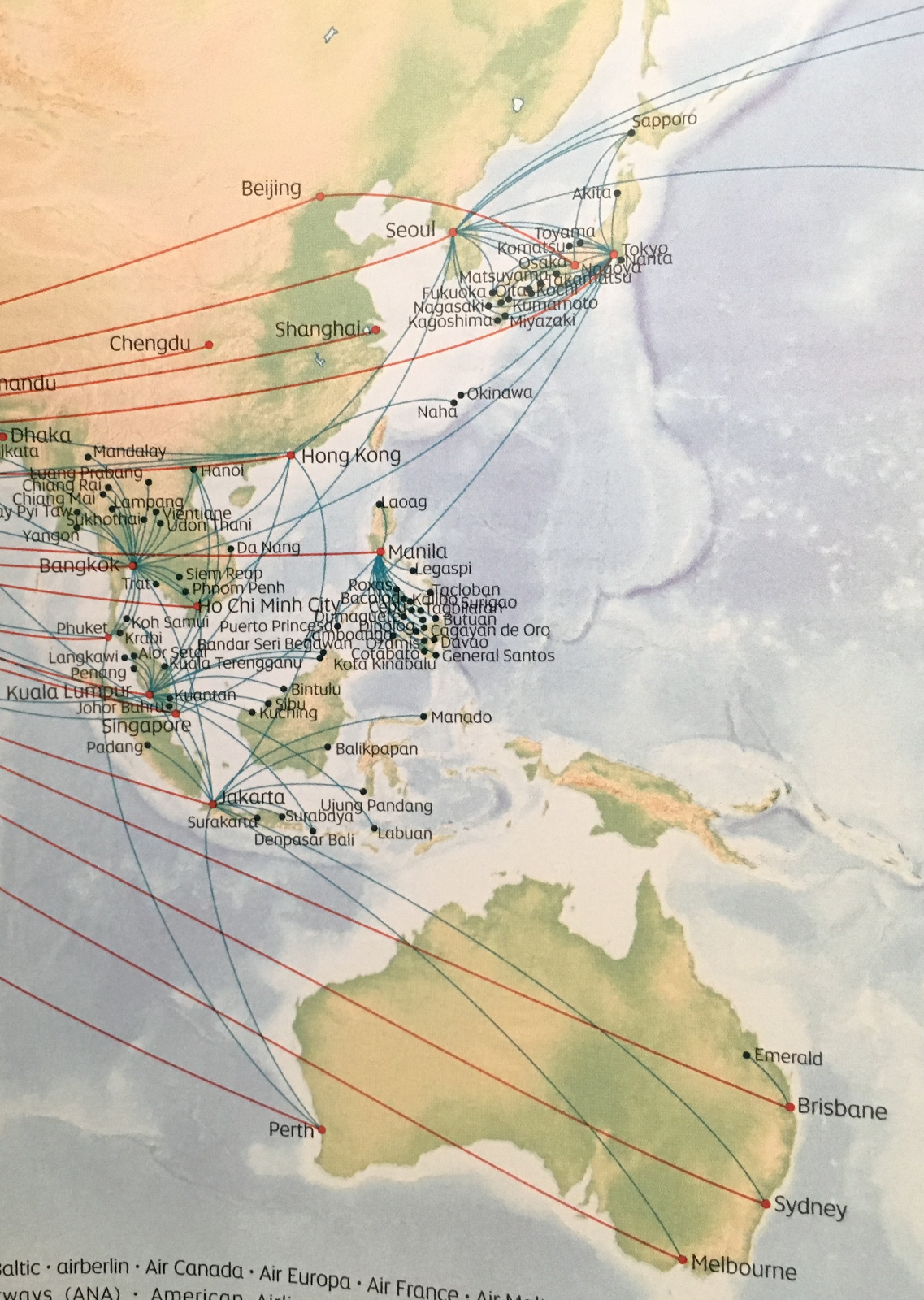 The Timetablist: Etihad Route Map, September 2016: East Asia & Australia