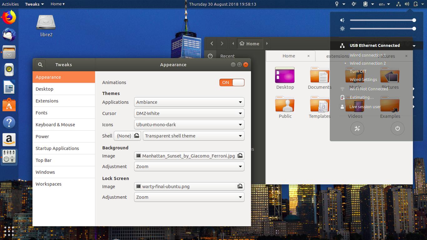Recommended GNOME Shell Extensions for Ubuntu 18.04