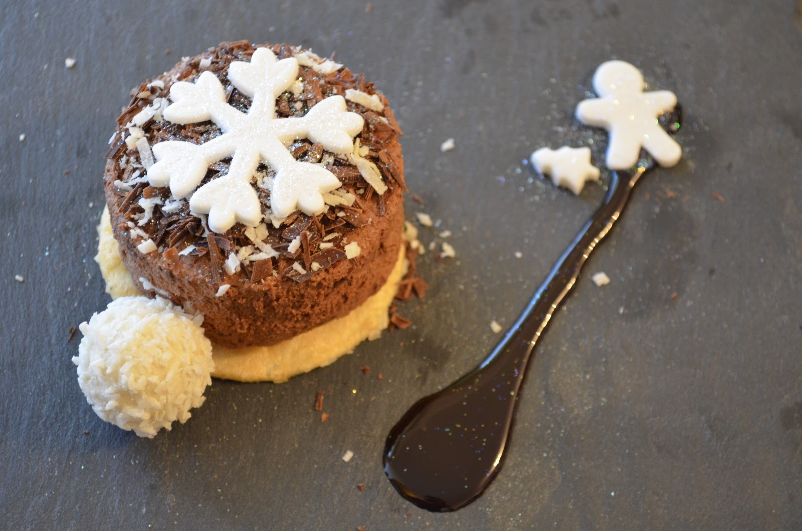 D'un coup de baguette magique...: Mon dessert de Noël chocolat/coco