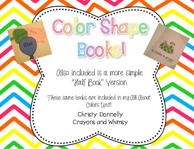 Color Shape Book Fun...with a FREEBIE! - Crayons and Whimsy