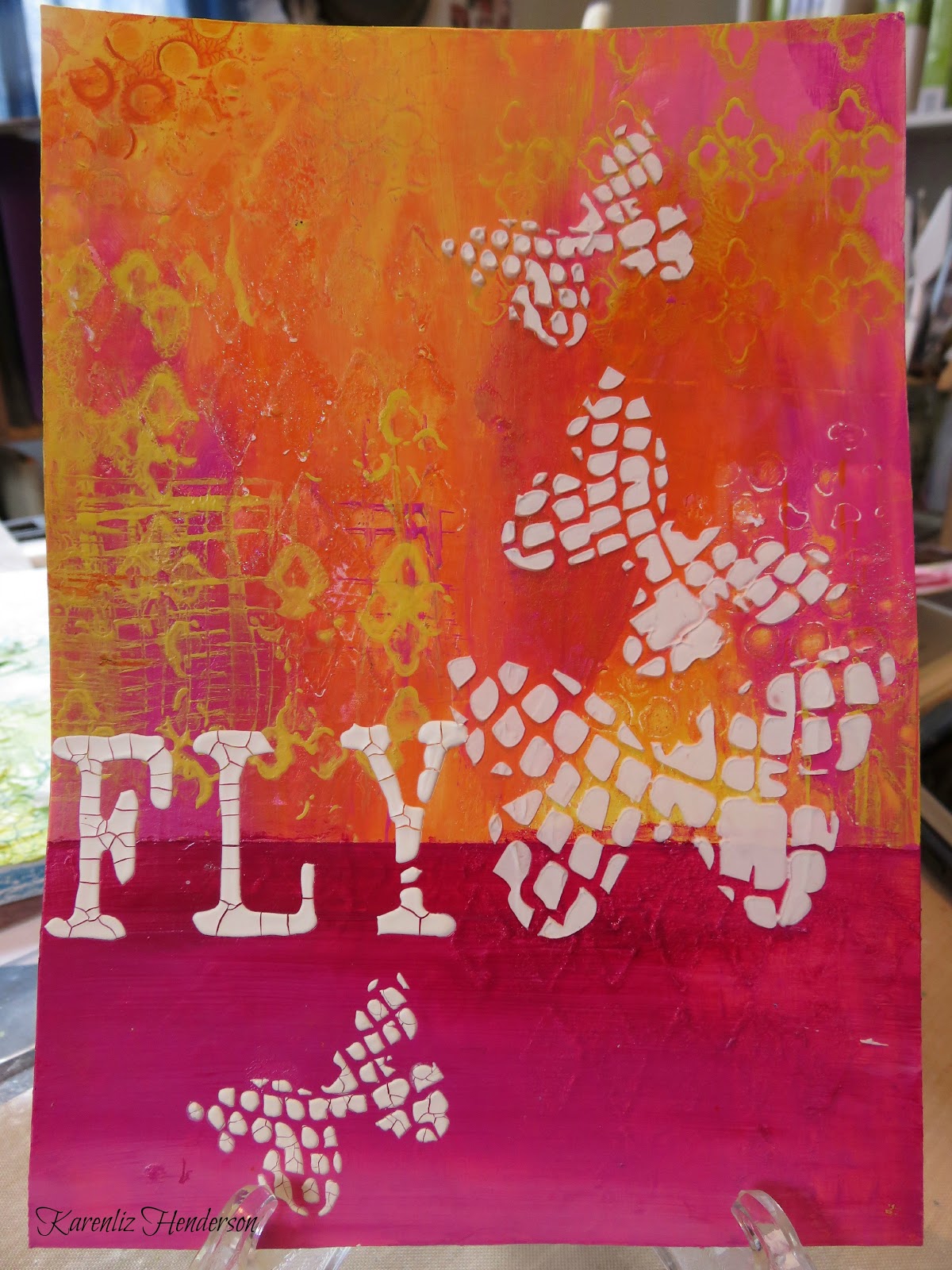 My Creative Endeavors: Bright, Bold, Fun, Orange, Yellow and Pink