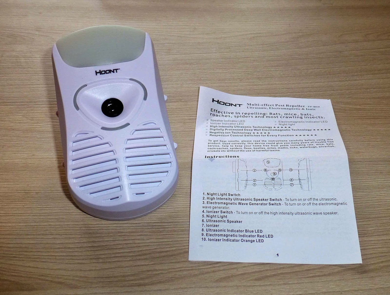 Hoont Plug-in Electronic total pest eliminator with night-light review ...