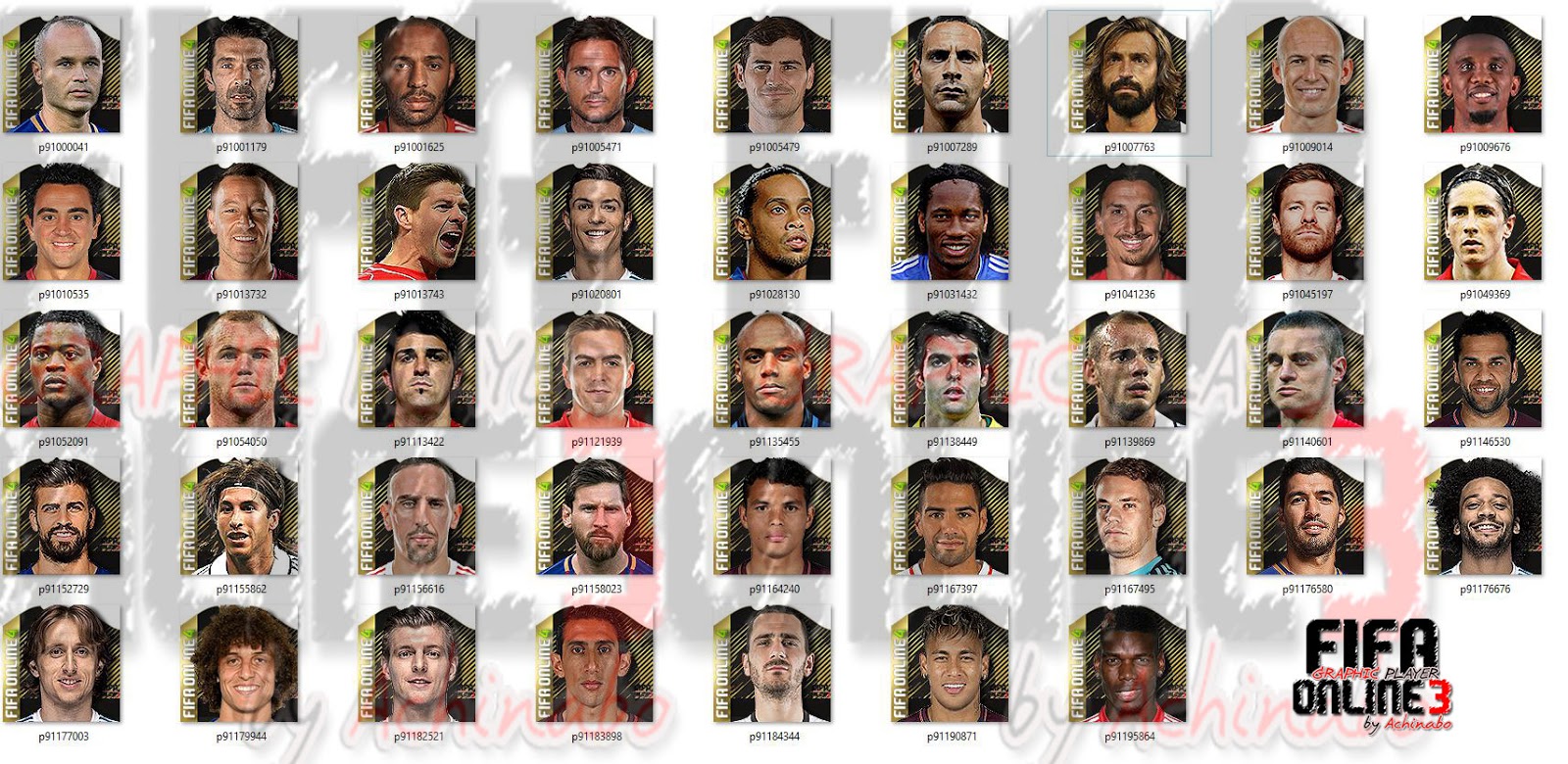 FOL3 Graphic Player: MiniFace For Fifa Online 4 by Achinabo