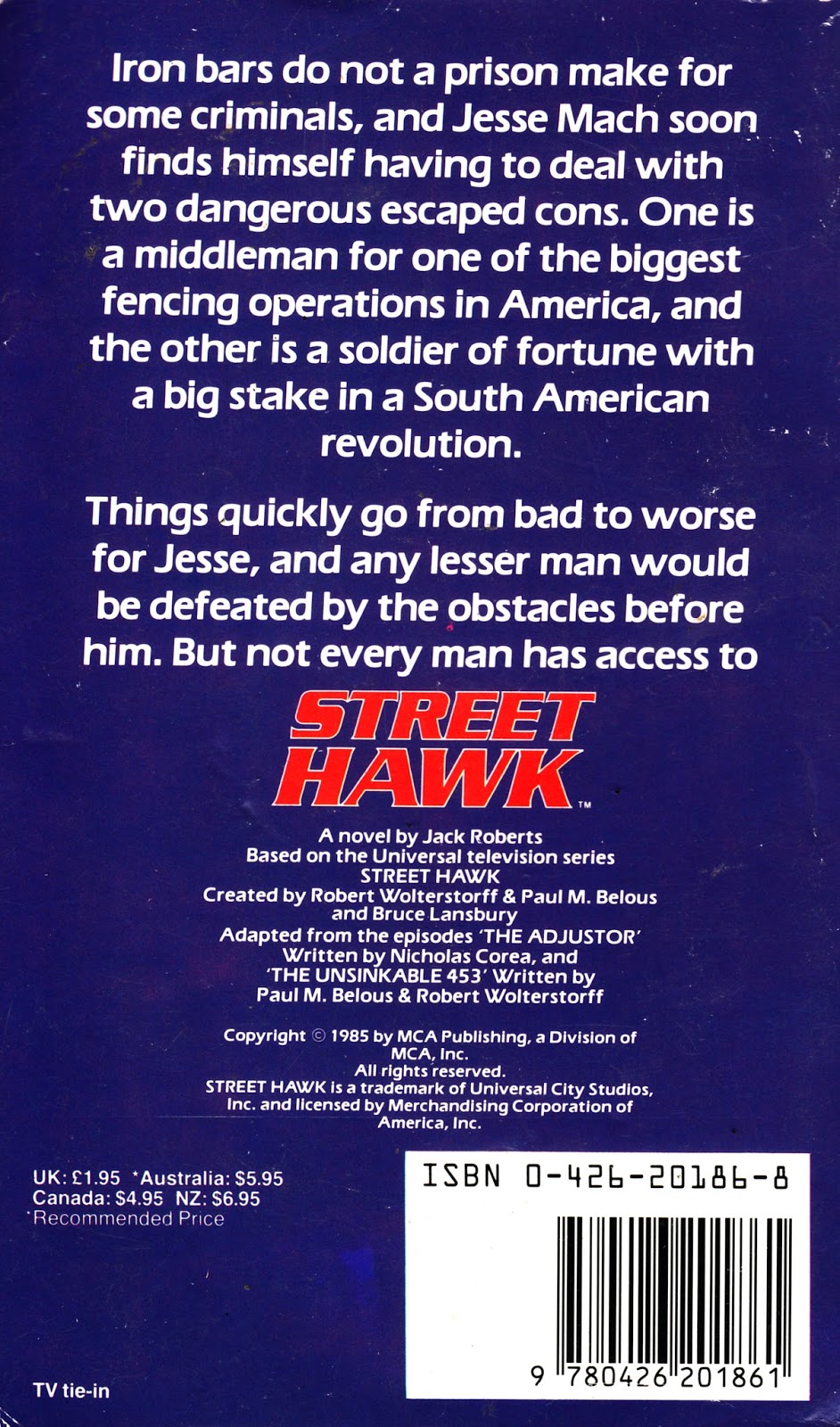 STARLOGGED - GEEK MEDIA AGAIN: 1985: STREET HAWK 2: CONS AT LARGE ...