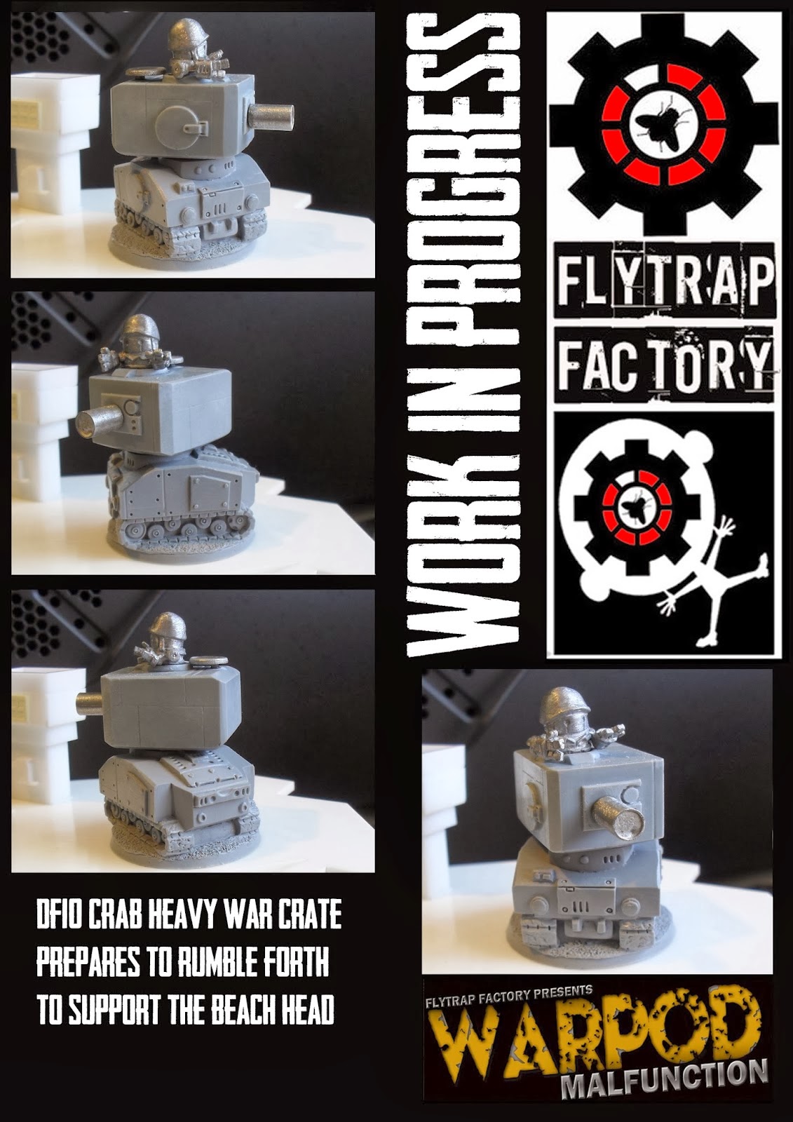 Wargame News and Terrain: Fly Trap Factory: "Crab" Heavy War-Crate Tank ...