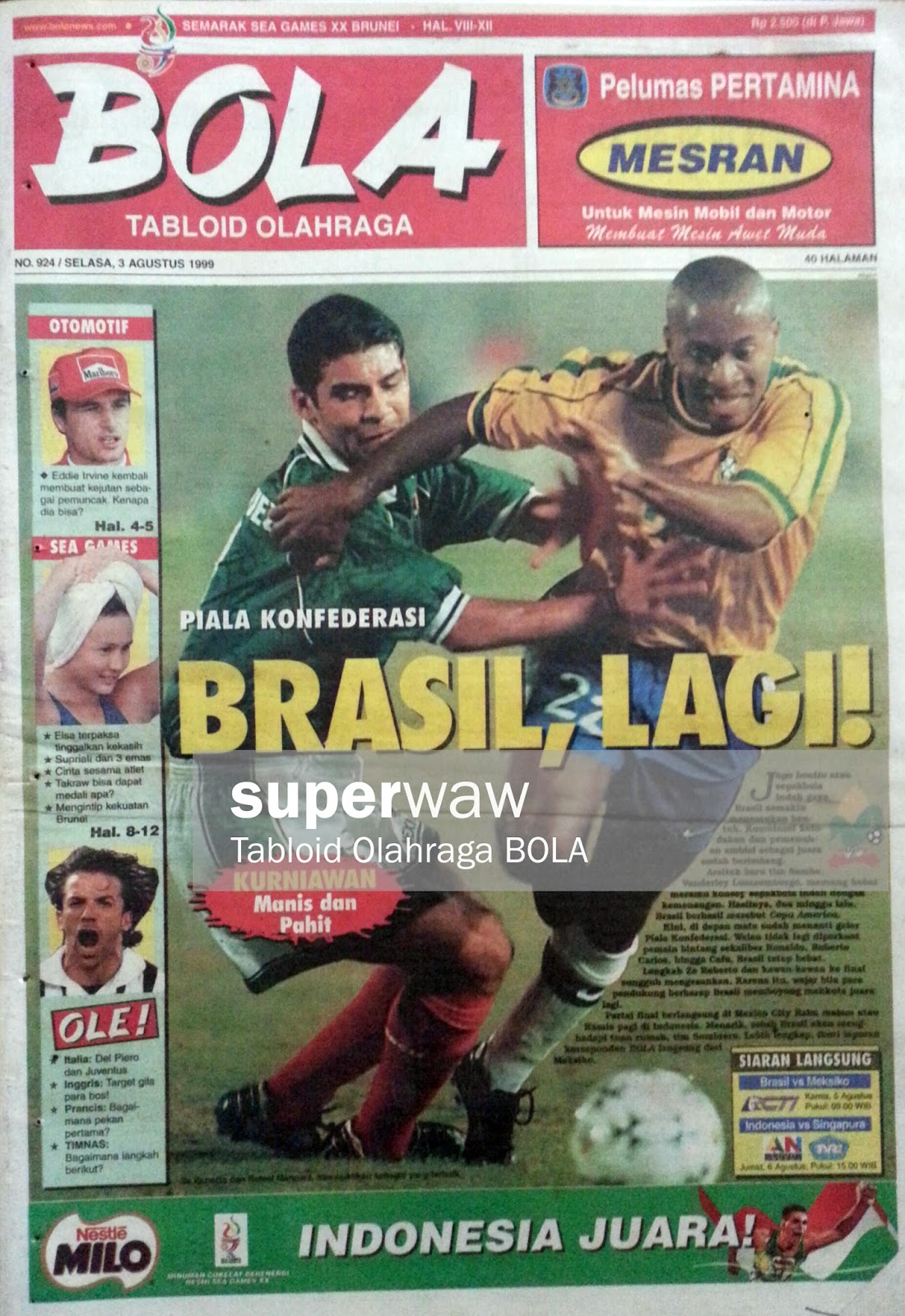 TABLOID BOLA: PIALA KONFEDERASI BRASIL, LAGI!