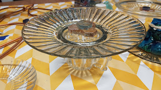 Glass Plate Flower DIY