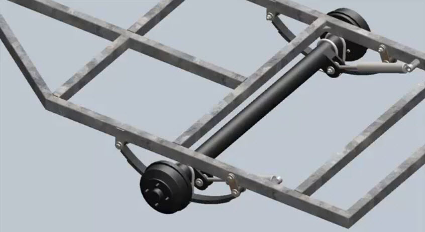 SolidWorks 2011 : Create 3D Model trailer 1 Axle Assembly Animation and ...