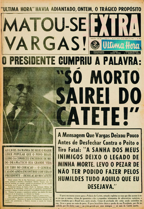 Sabendo Mais A Morte De Getúlio Vargas Imagens Dos Jornais Da época