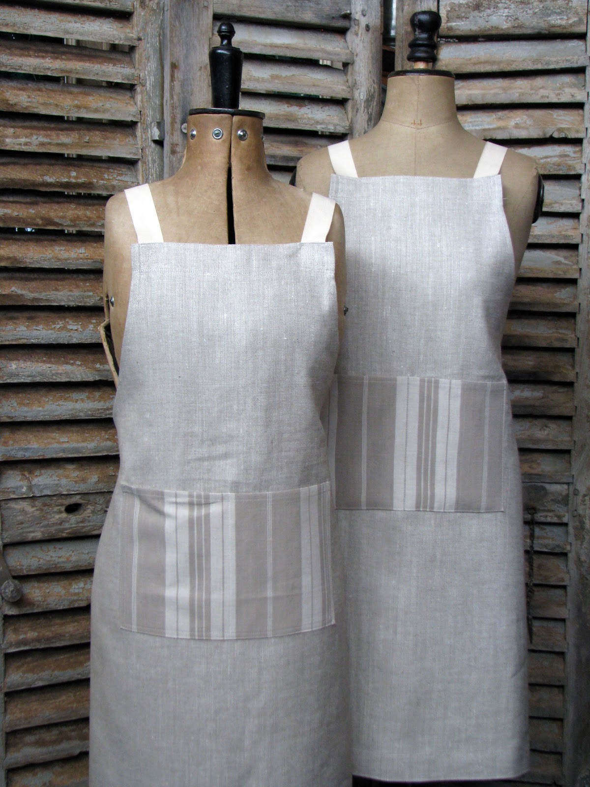 The Drill Hall Emporium: new in store! French linen aprons handmade by ...