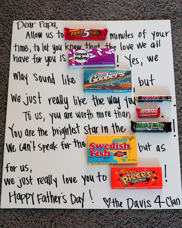 Amy's Craft Bucket: Homemade Father's Day Candy Message!