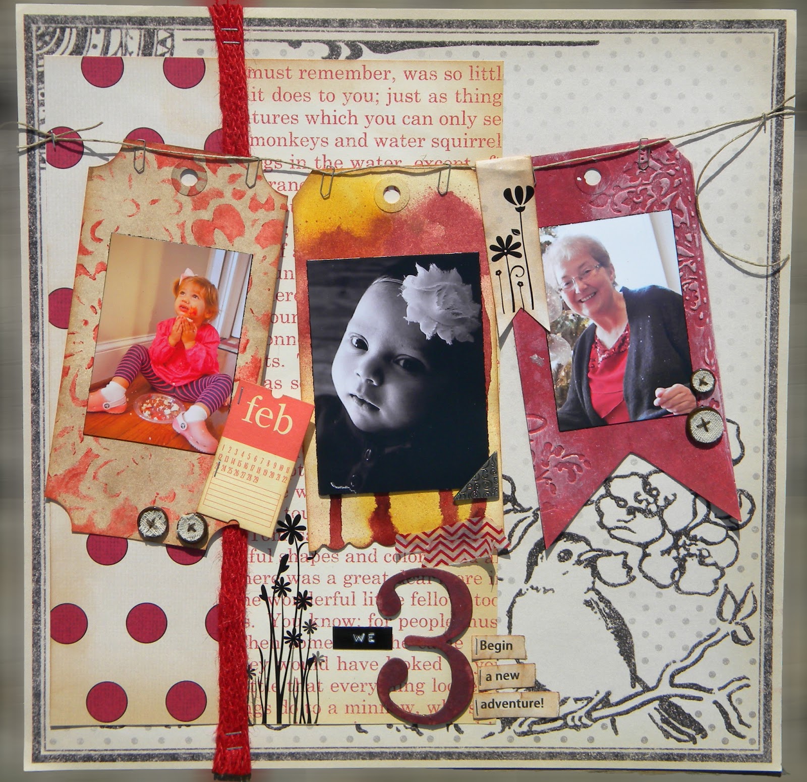 Traditional Scrapbooking Meets Mixed Media