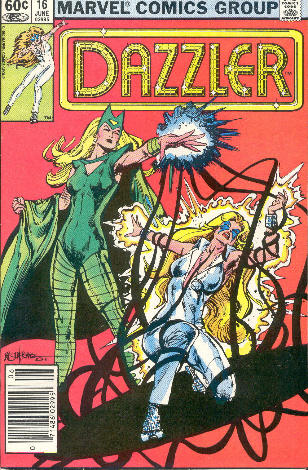 Marvel Comics of the 1980s: 1982 - Anatomy of a cover - Dazzler #16