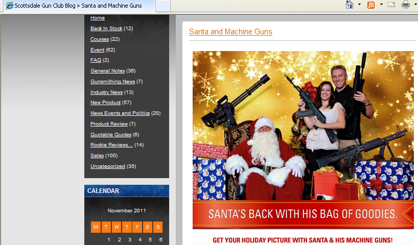 Random Musings: Santa with an automatic weapon? What's next? Frosty ...