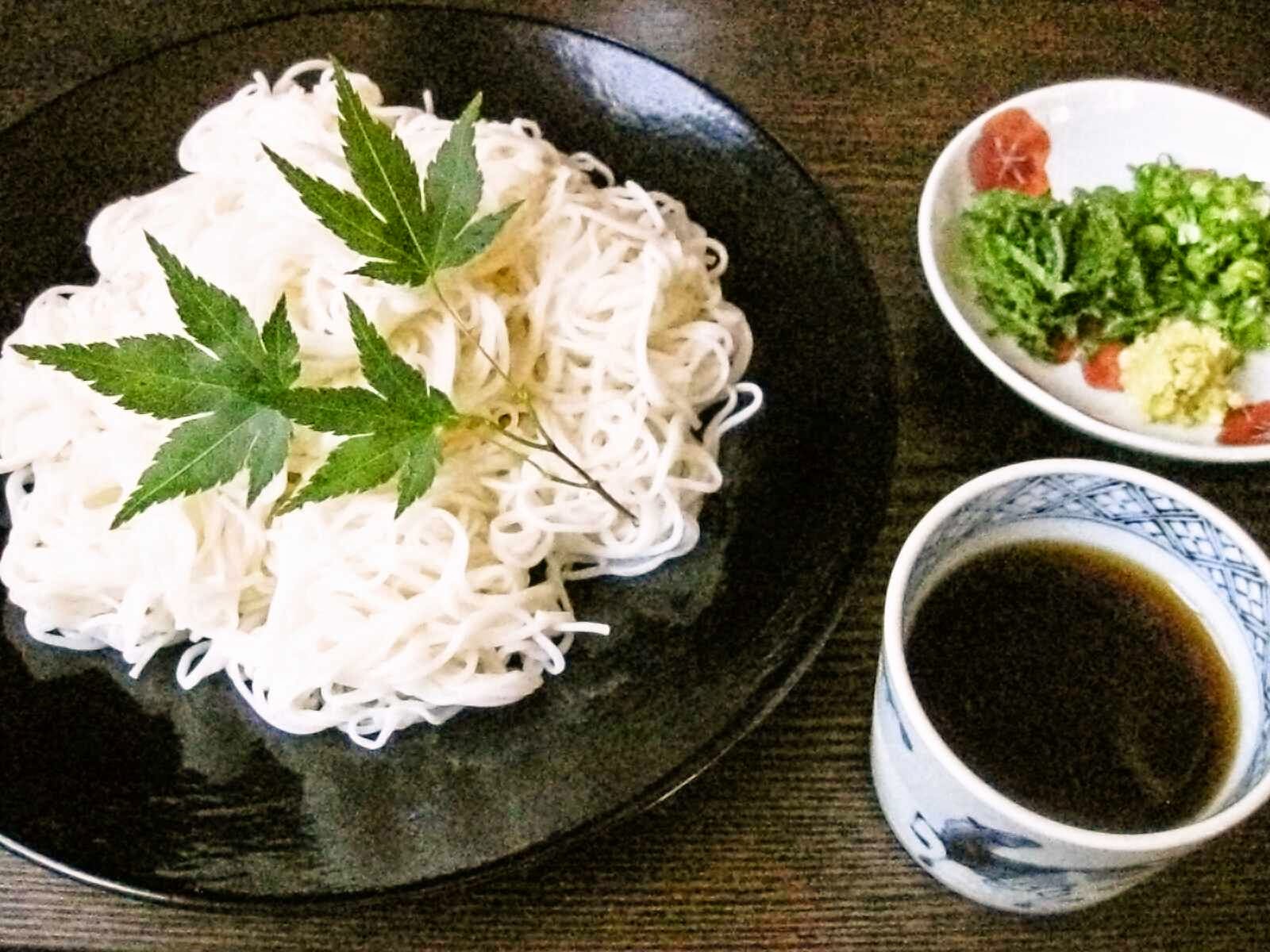 Recipes for Tom: Somen / plain cold somen noodles with dipping sauce