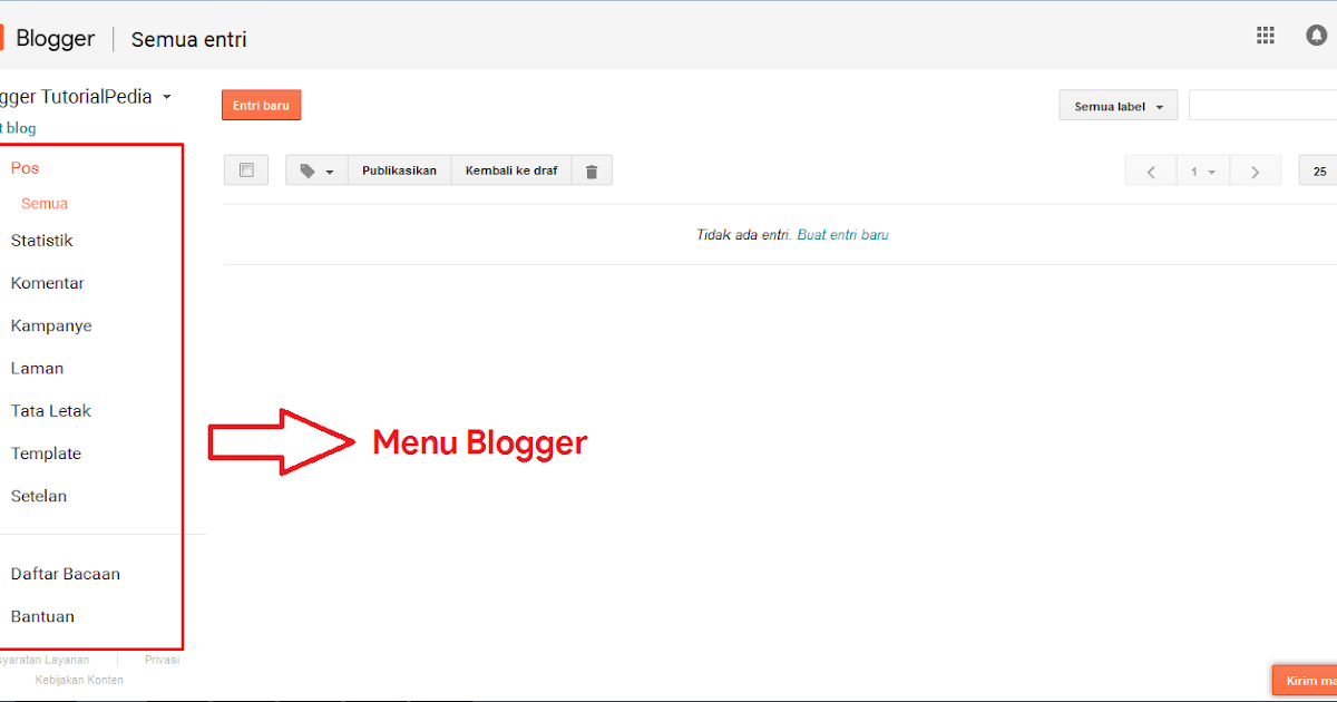 Mengenal Fungsi Menu-Menu yang Ada di Blog