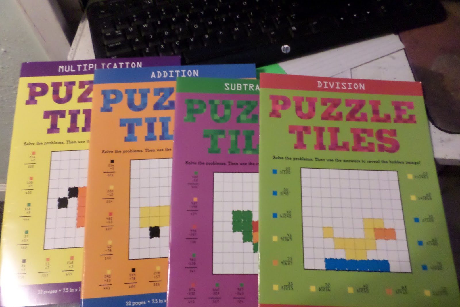 Fun on the Prairies : Dollar Tree Finds-Math Puzzle Tile Books (3rd-4th)