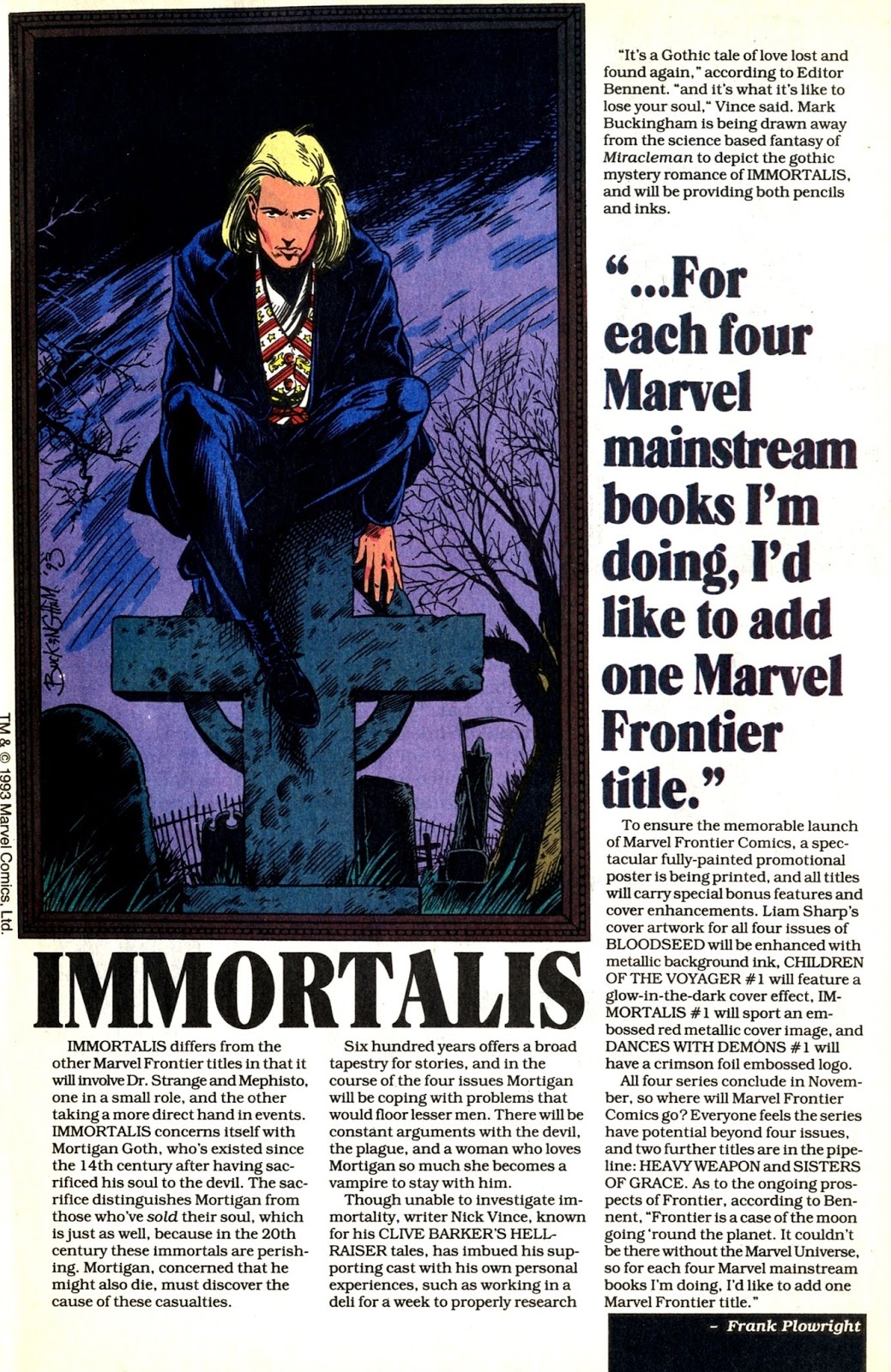 STARLOGGED - GEEK MEDIA AGAIN: 1993: FRONTIER COMICS from MARVEL UK ...