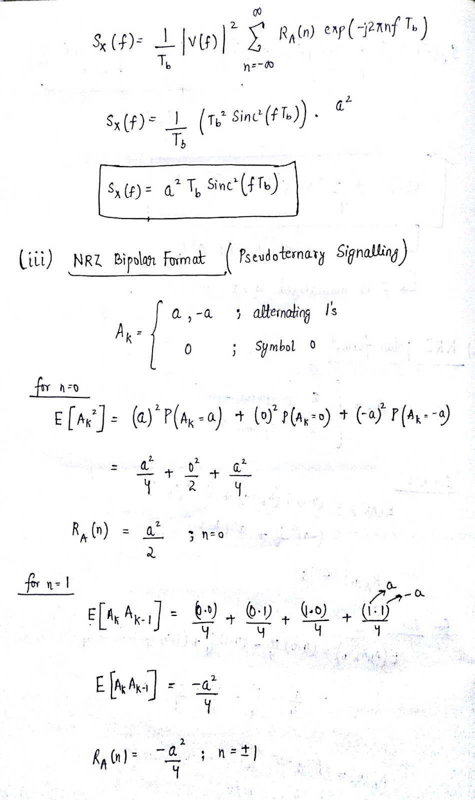 Line Coding PSD - (ECE-4001)