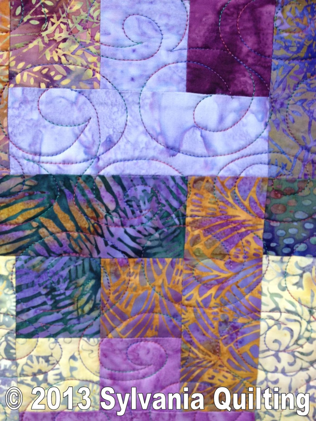 Sylvania Quilting: purple puzzle batik