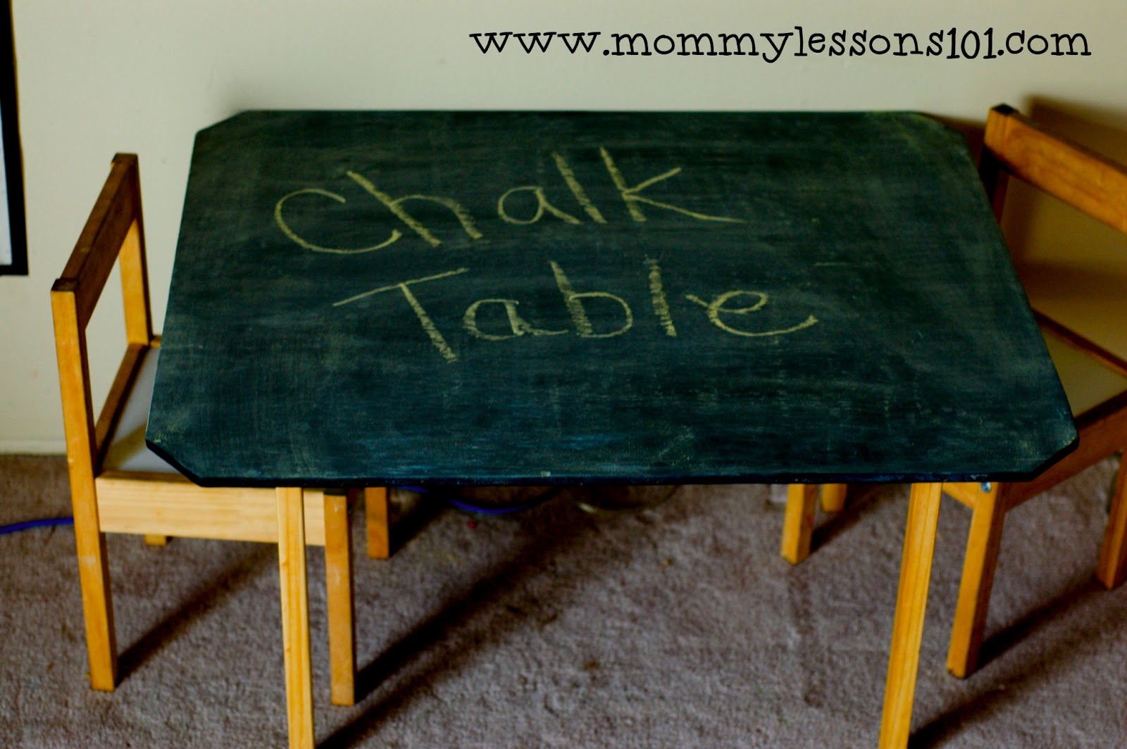 Mommy Lessons 101: Ikea Hack: Chalk Table