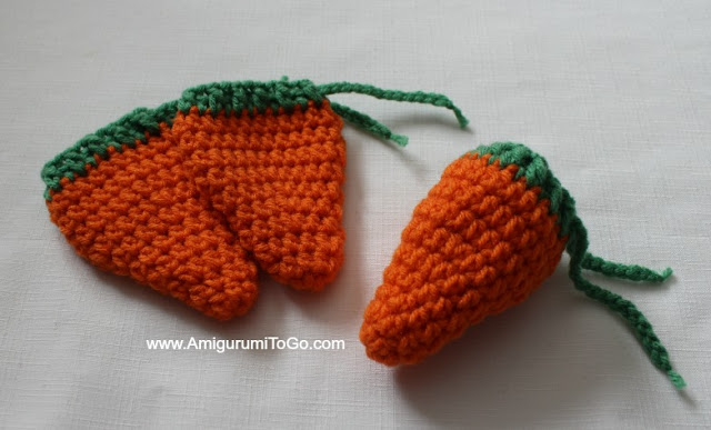 Small Crochet Carrot Pouch Bag Free Pattern