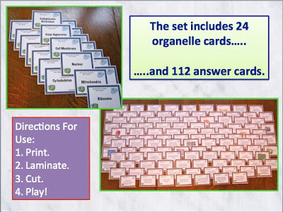 Amy Brown Science: Cell Organelles Mix and Match Review Game