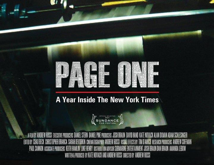 leStudio1.com - 3 archives: The movie: PAGE ONE: INSIDE THE NEW YORK TIMES