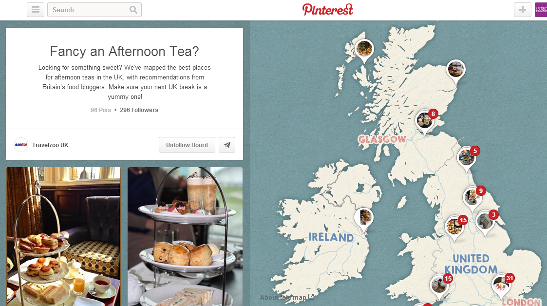Looking for a great tea? Check out this fab Pinterest Afternoon Tea Map ...