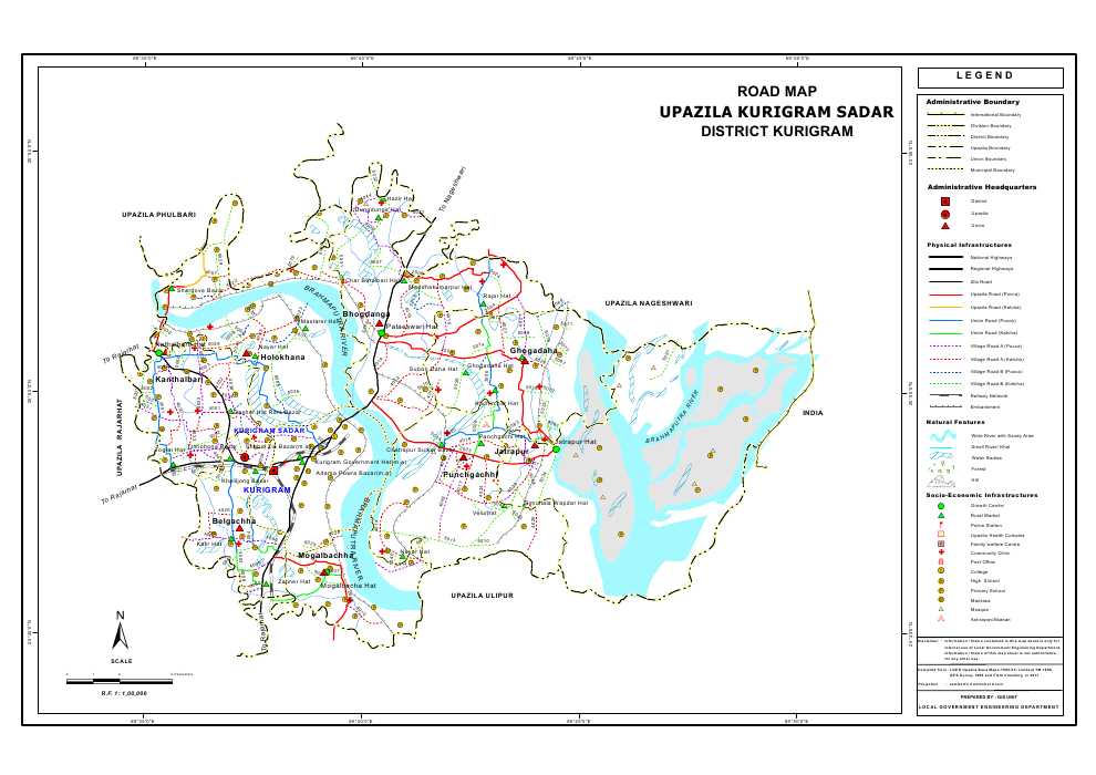 Mouza & Land Use Maps of Kurigram Sadar Upazila, Kurigram, Bangladesh ...