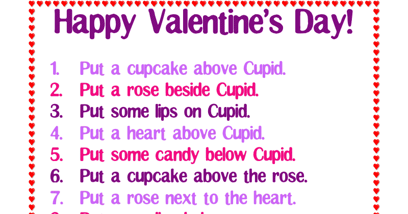 Ms. Lane's SLP Materials: Spatial Directions: Valentine's Day