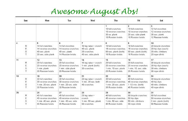 Awesome August Abs Challenge!