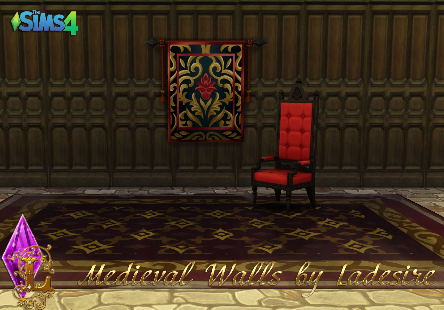 Ladesire's creative corner): TS4 - Medieval Walls by Ladesire