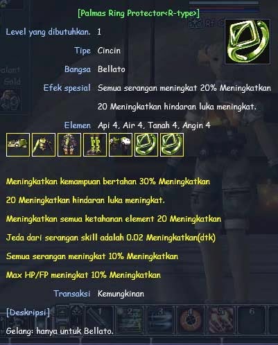 Elemental Palmas Ring Protection Full Set Effect - Guide RF Online
