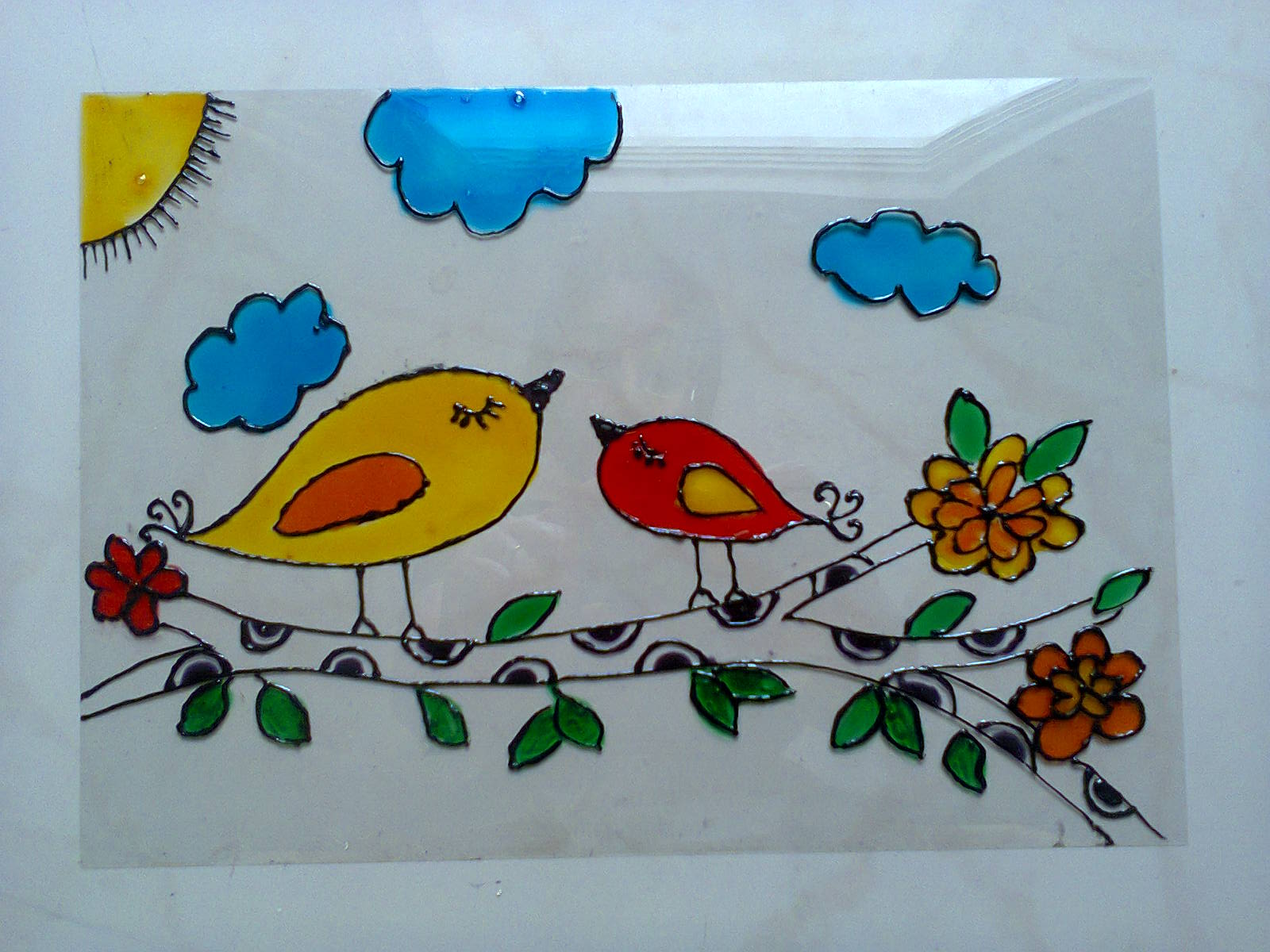CRAFTIS CORNER: GLASS PAINTING-SINGING BIRDS