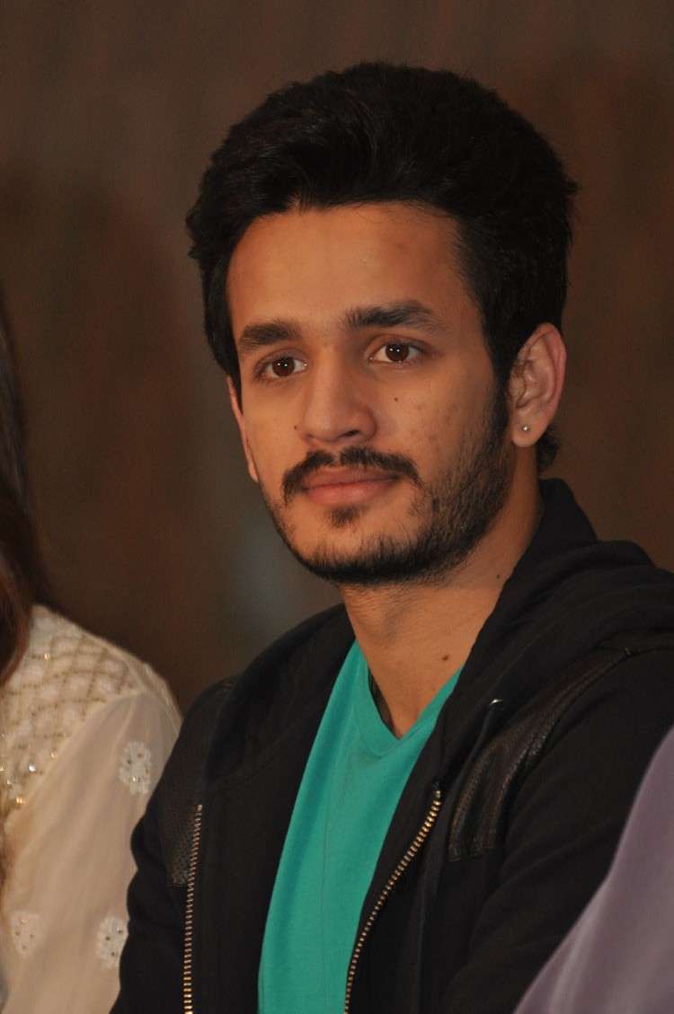 Akhil Stills at Akhil Movie Success Meet