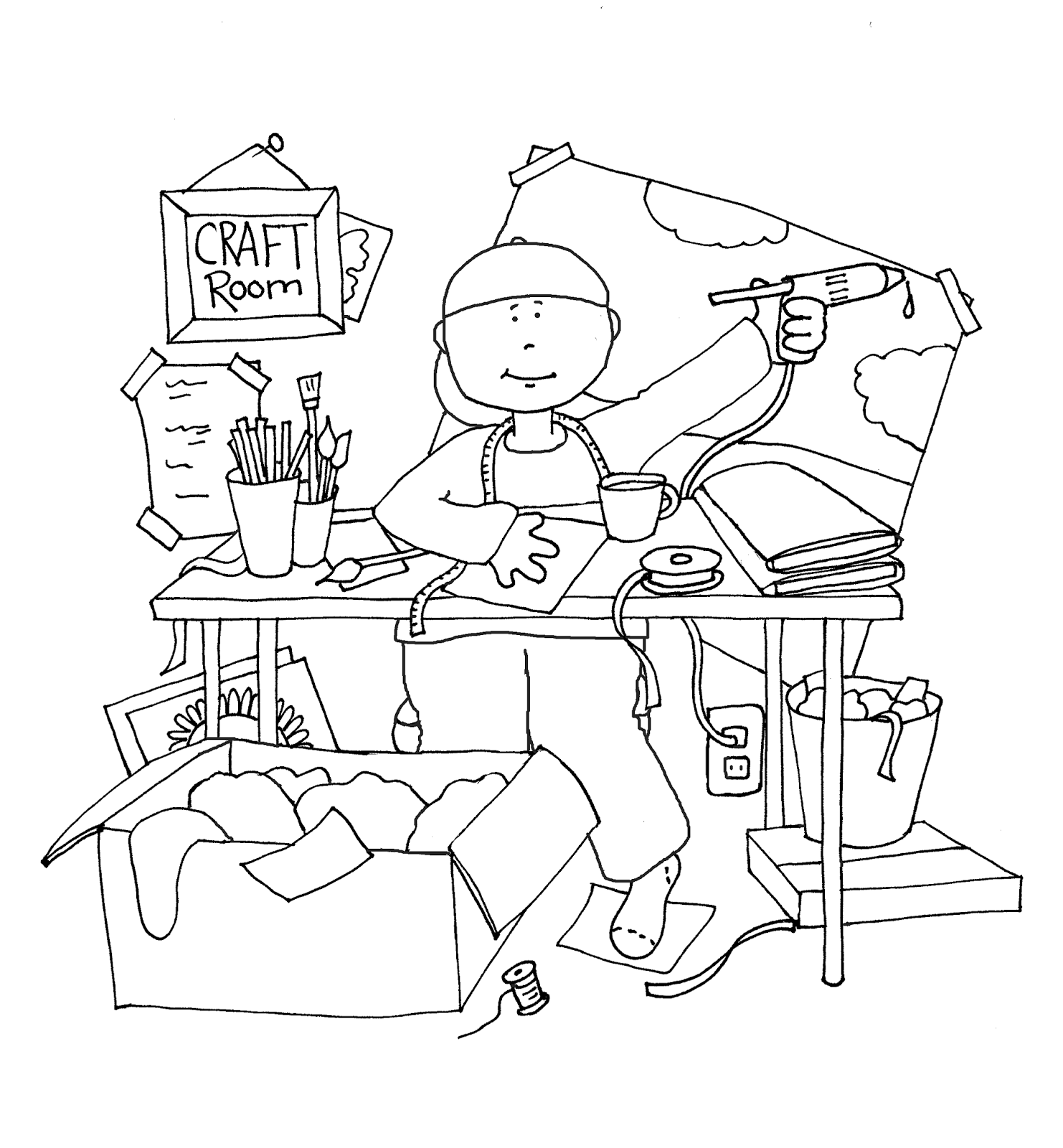 Messy Bedroom Coloring Pages